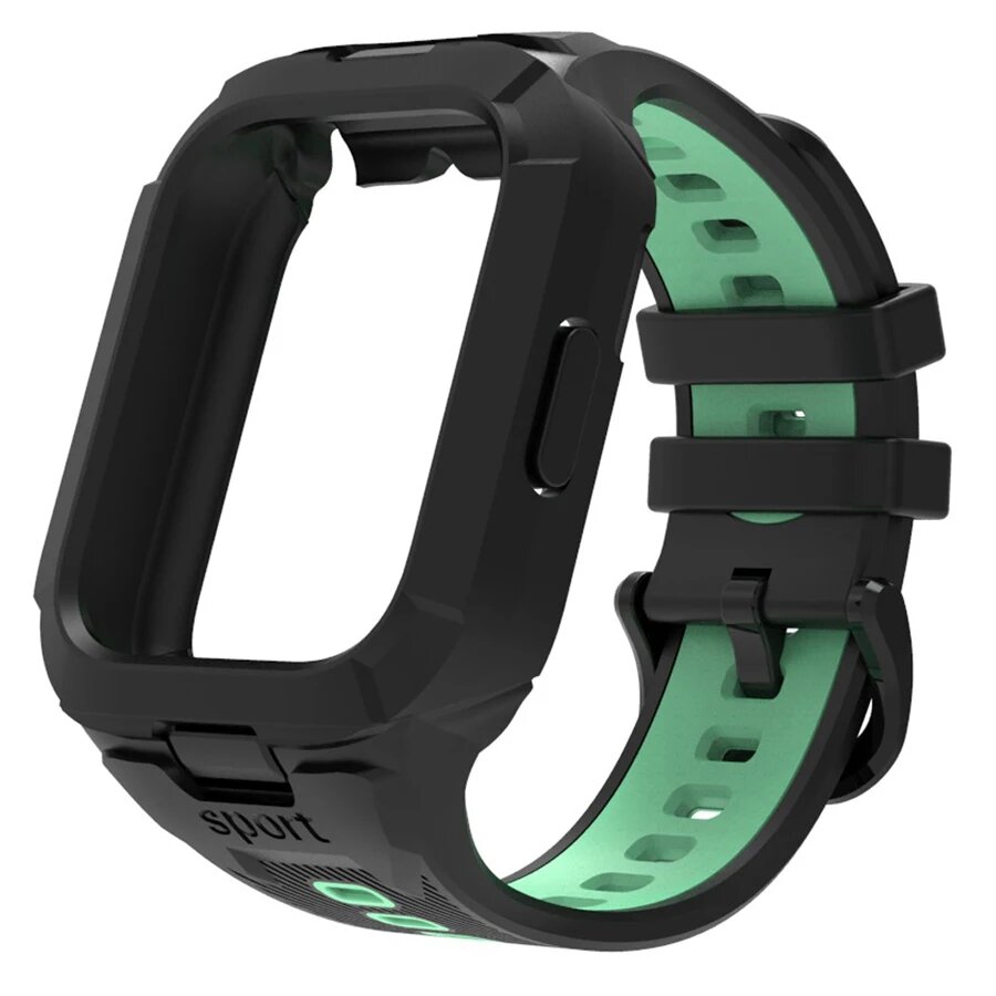 Чехол+ремёшок для Xiaomi Redmi Watch 5 Active/Lite ATOPKEY Зеленый, Redmi Watch 5 Lite, Black Green