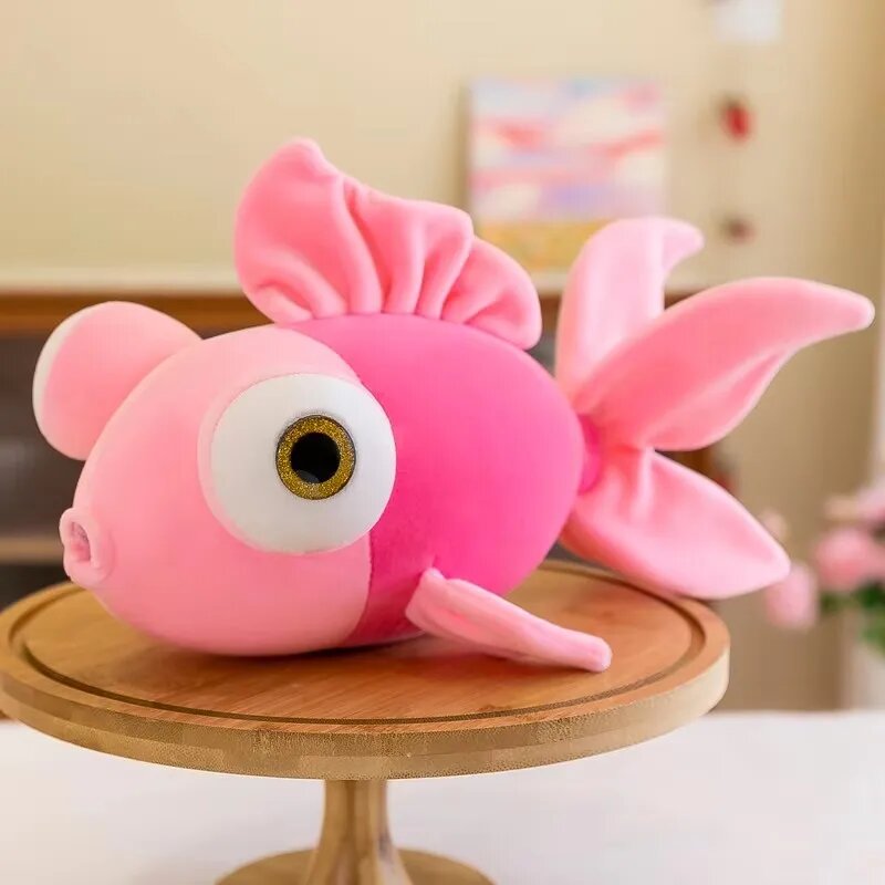 Большая плюшевая игрушка-подушка рыбка-клоун aomede 100 см pink, 35cm