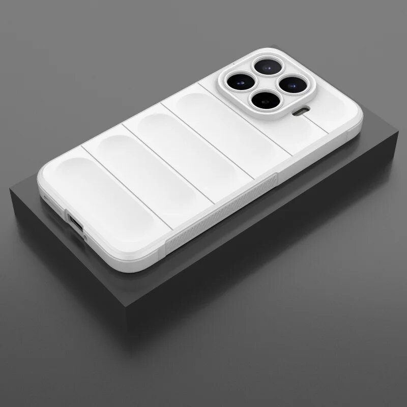 Белый чехол для Xiaomi 17T Pro из жидкого силикона