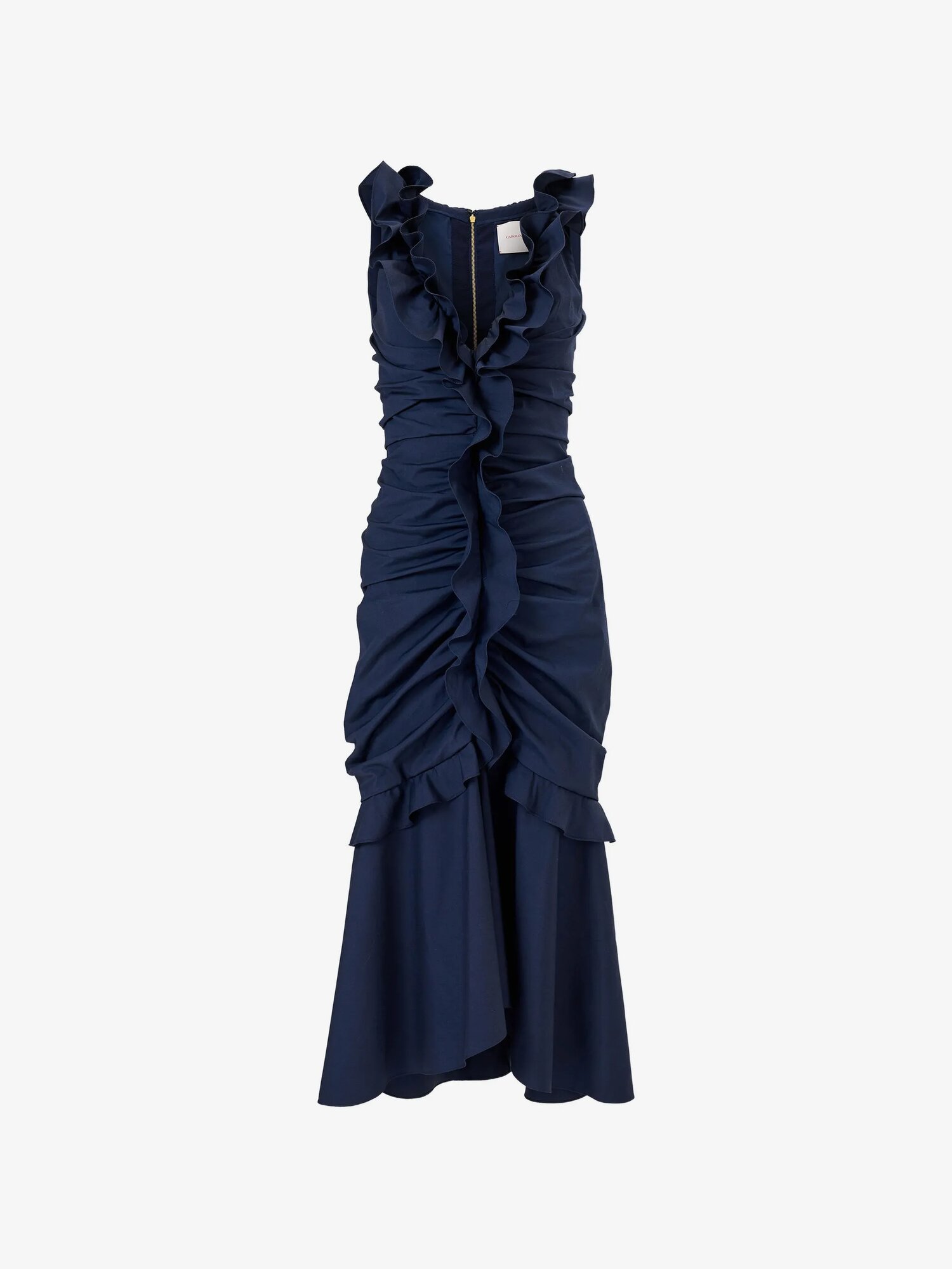 Платье Ruched midi dress with ruffles