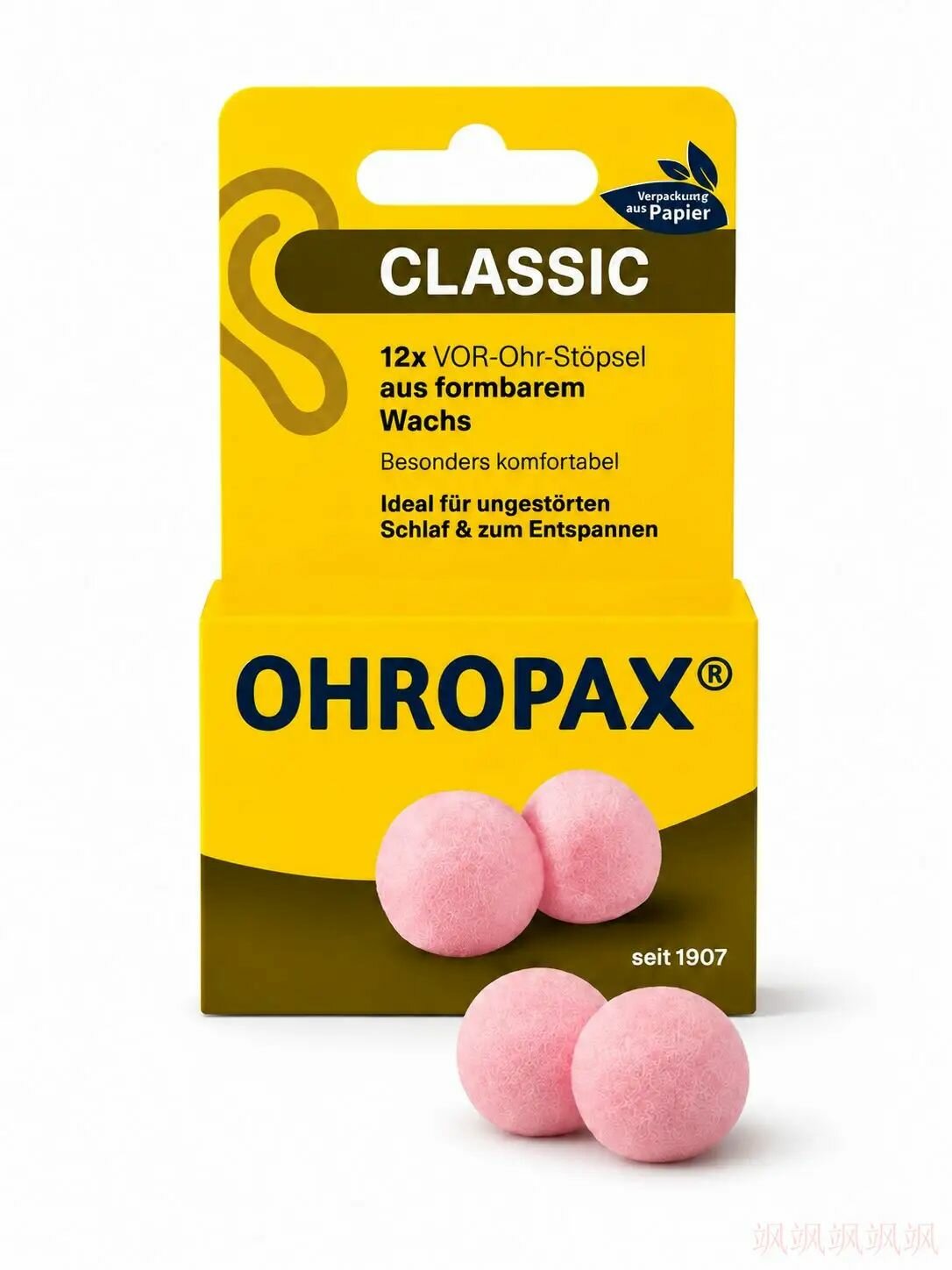 Ohropax восковые затычки для ушей Немецкий импорт Двенадцать.