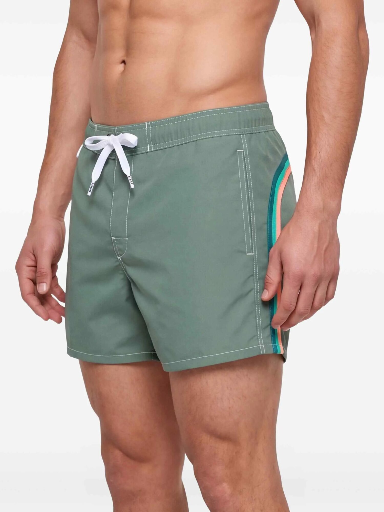 Шорты для плавания SUNDEK Logo-patch swim shorts, размер 48, зеленый — фото 1