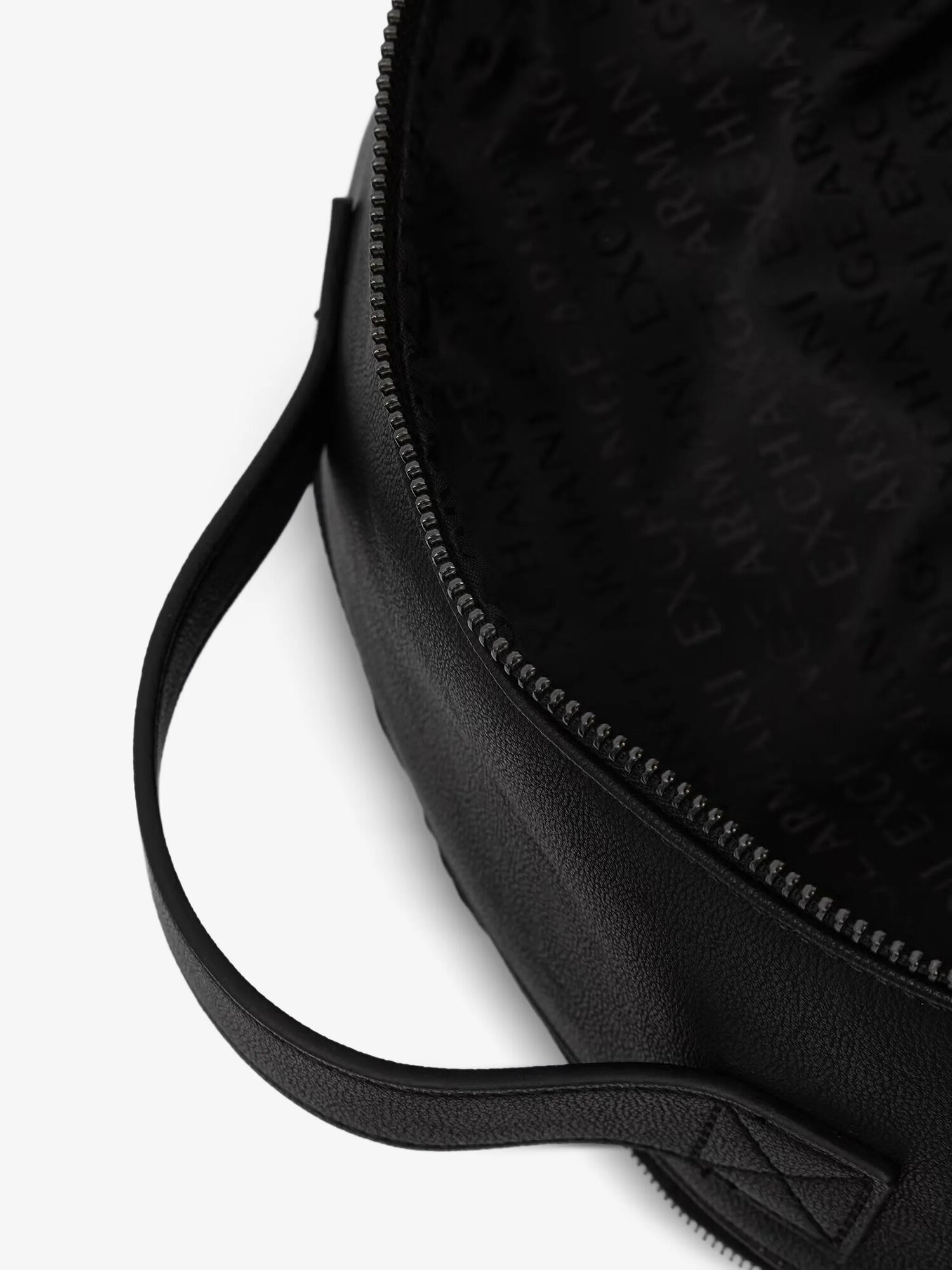 Сумка Armani Exchange Logo-patch pebbled backpack, black — фото 1