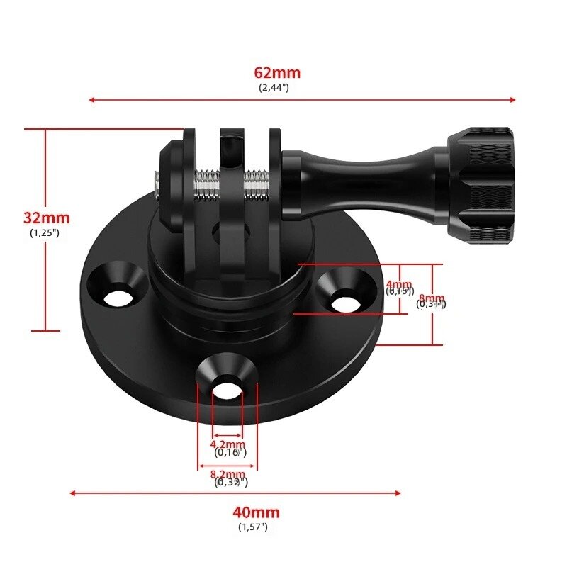 Адаптер для крепления камеры и монитора, 1/4" 3/8" M6, настенный держатель, 3 слота