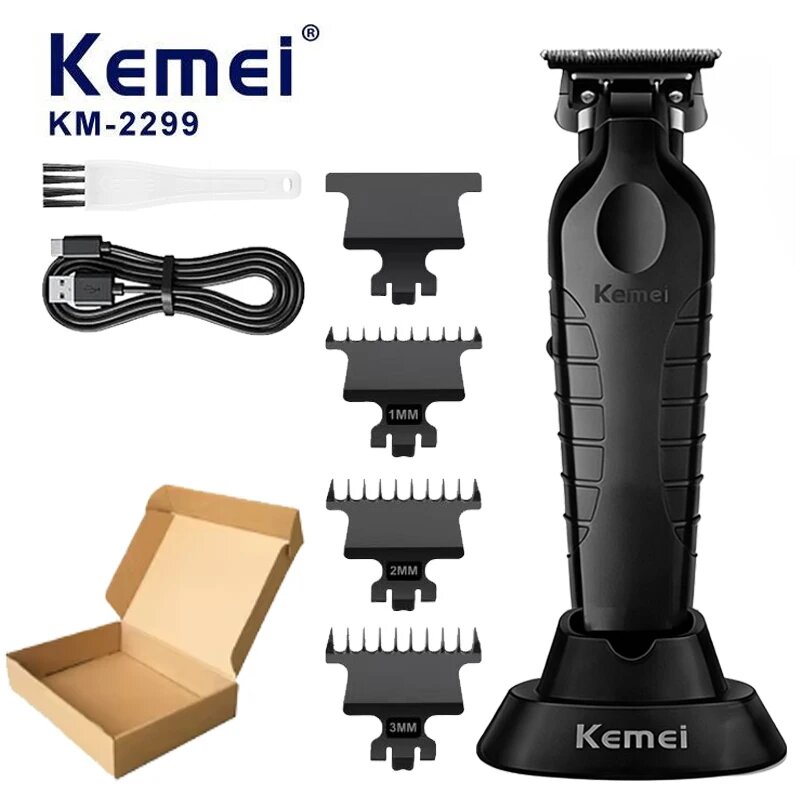Kemei KM-2299 триммер для волос, 3 насадки