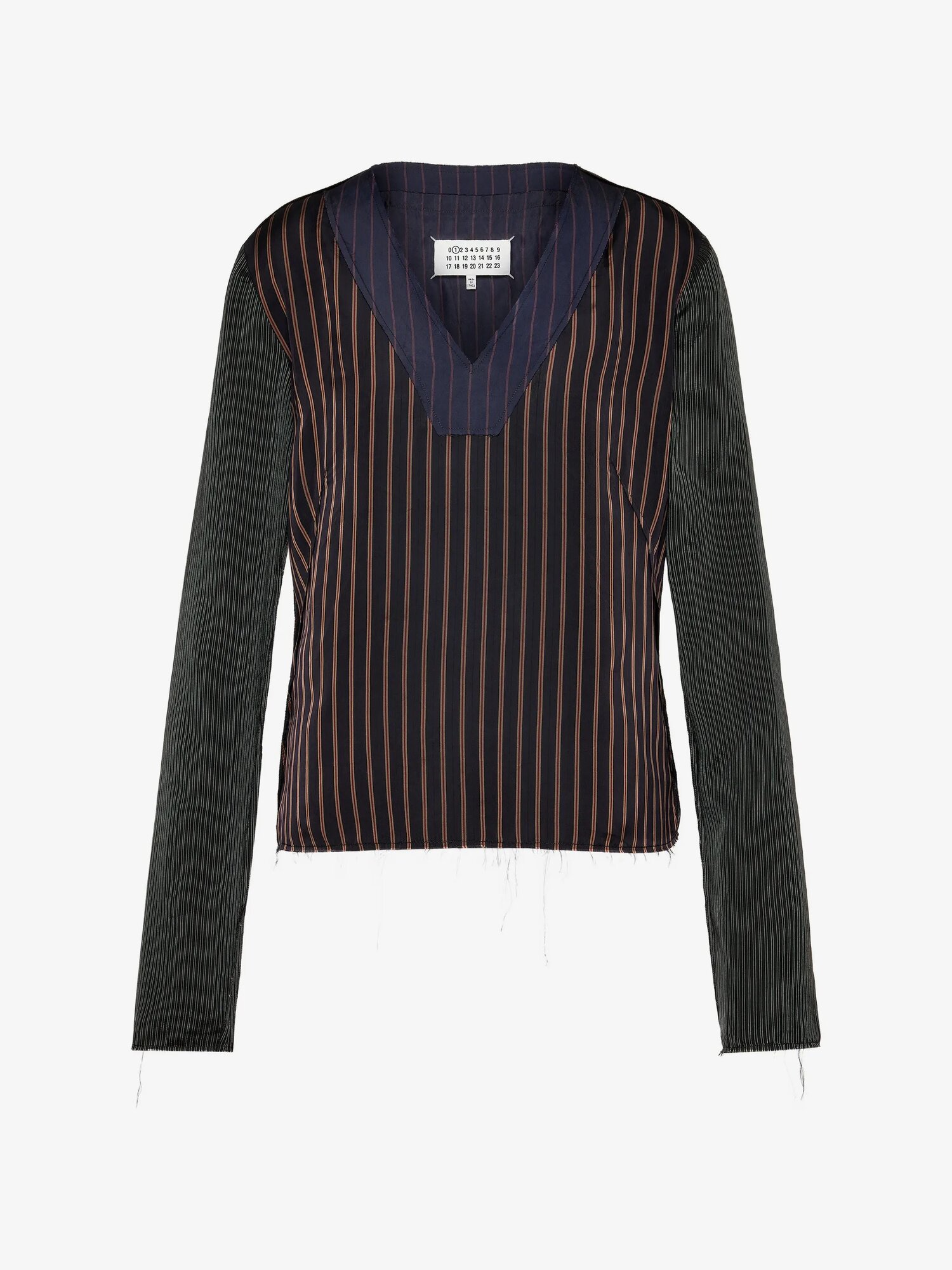 Топ Maison Margiela Patchwork pinstripe-pattern top