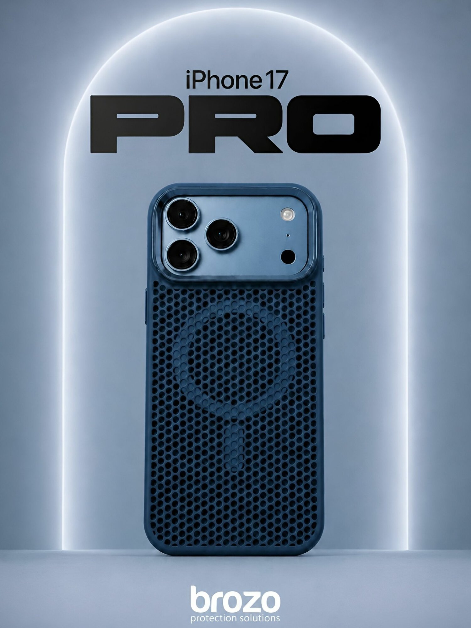 Чехол на iPhone 17 Pro, айфон 17 про с магсейф, синий