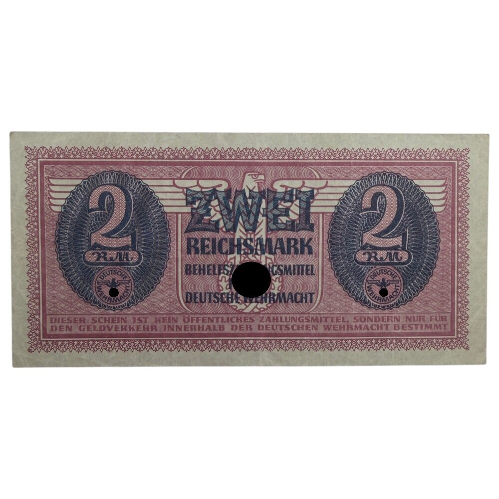 Третий Рейх (Германия), ваучер вермахта на 2 рейхсмарки (марки) 1942 г.