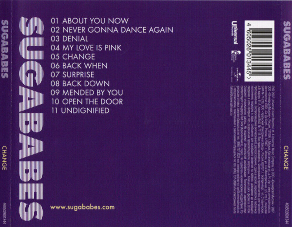 Компакт-диск Sugababes — Change (RU)(CD) — фото 1