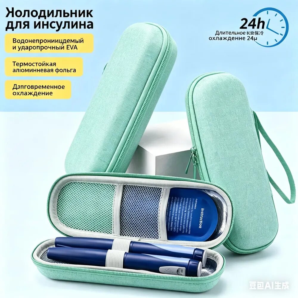Термосумка термосумка для инсулина с зеленыйотливки1Мешок для льда22186cm для хранения еды напитков дома в офисе на пикнике пр.