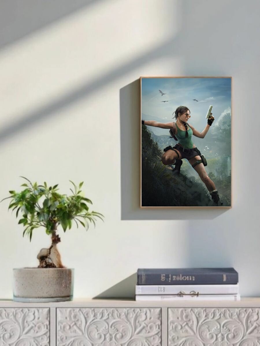 Постер интерьерный Лара Крофт Tomb Raider геймеру декор A1 59 84 см