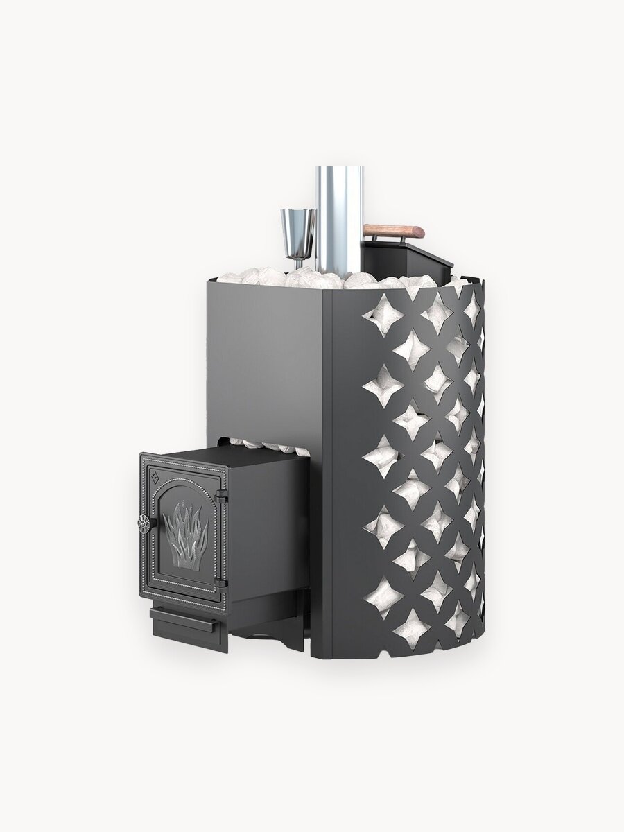 Печь для бани чугунная этна 24 (ДТ-4) дровяная, закрытая каменка