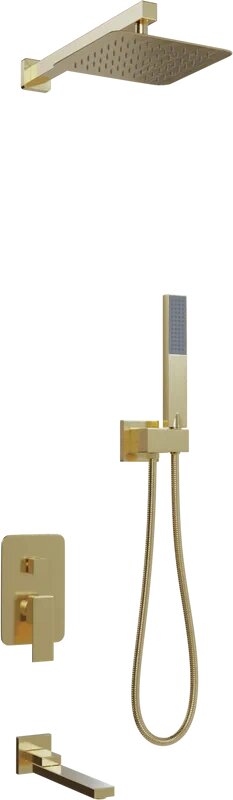 Душевой комплект RGW SP-56Gb 51140856-06 250 мм, со смесителем, золотой
