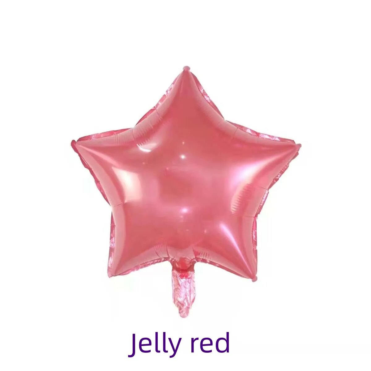 Воздушные шары Crystal Jelly Color, 18 дюймов, сердечко, пентаграмма Бордовый, Pentagram red
