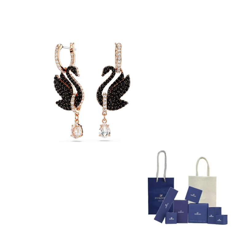 Серьги клипсы SWAROVSKI, кристаллы Swarovski
