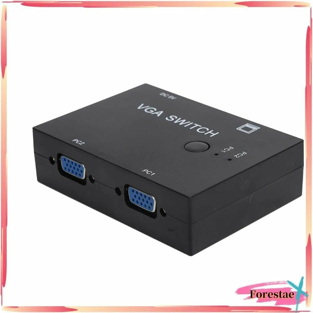VGA переключатель, многопользовательский, для двух компьютеров на один дисплей