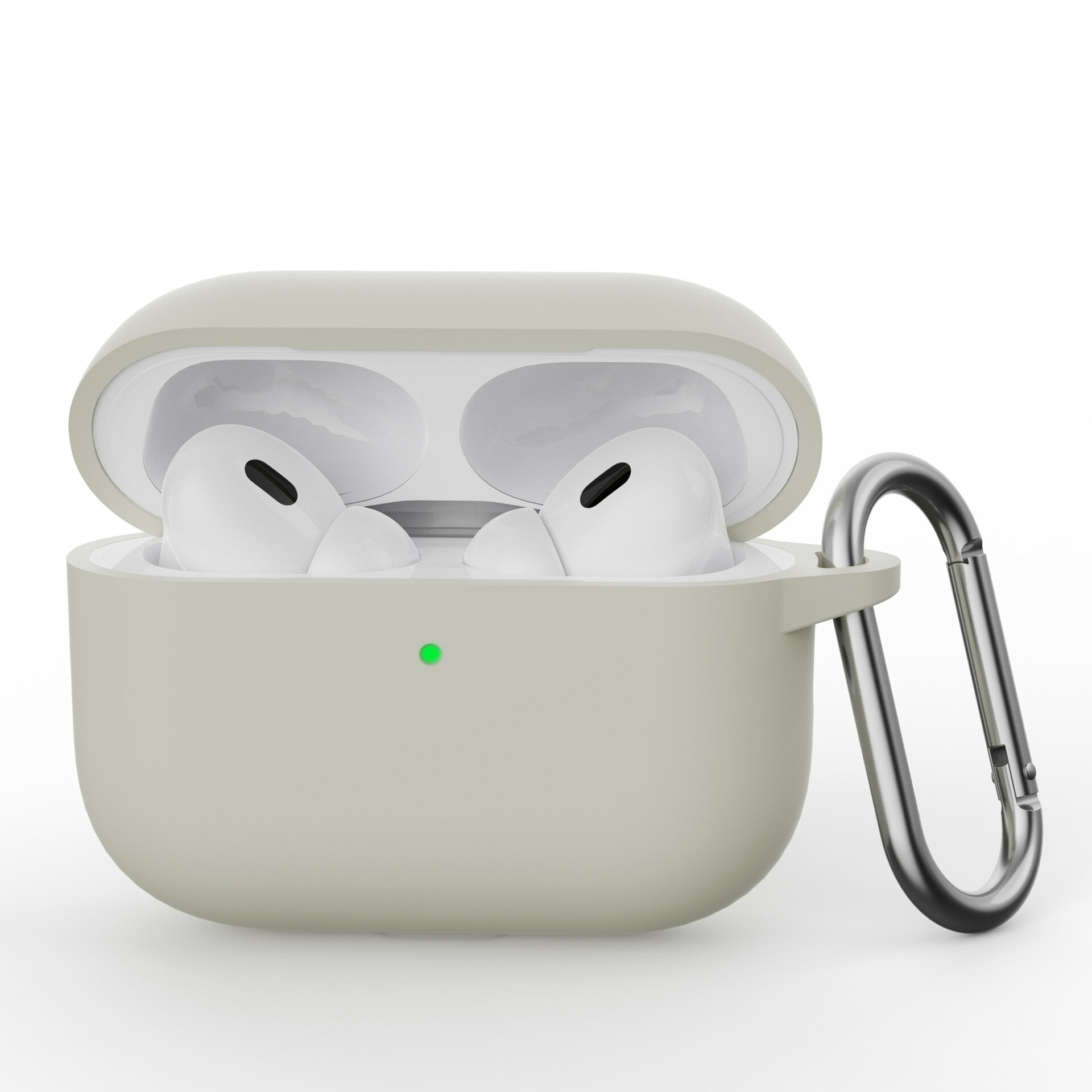 Прочный силиконовый чехол для AirPods Pro 3 с встроенным крючком, толщиной 2 мм, прочная защита сплошного цвета -