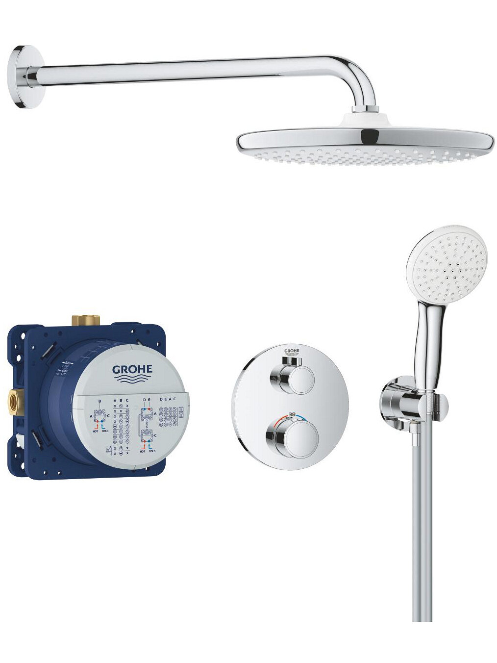 Душевая система GROHE GROHTHERM 34872000, с термостатом, хром