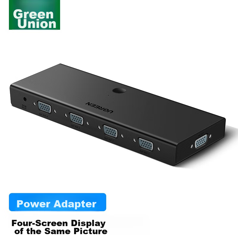 UGREEN VGA сплиттер 1 в 4 HDMI HD видео синхронизация расширитель для ноутбука проектора Модель：VGA сплиттер [1 в 4]