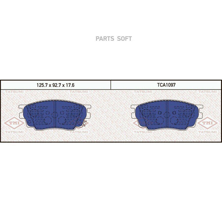 TATSUMI TCA1097 Колодки тормозные дисковые передние MERCEDES W205/S205/W213/S213/X253 15->