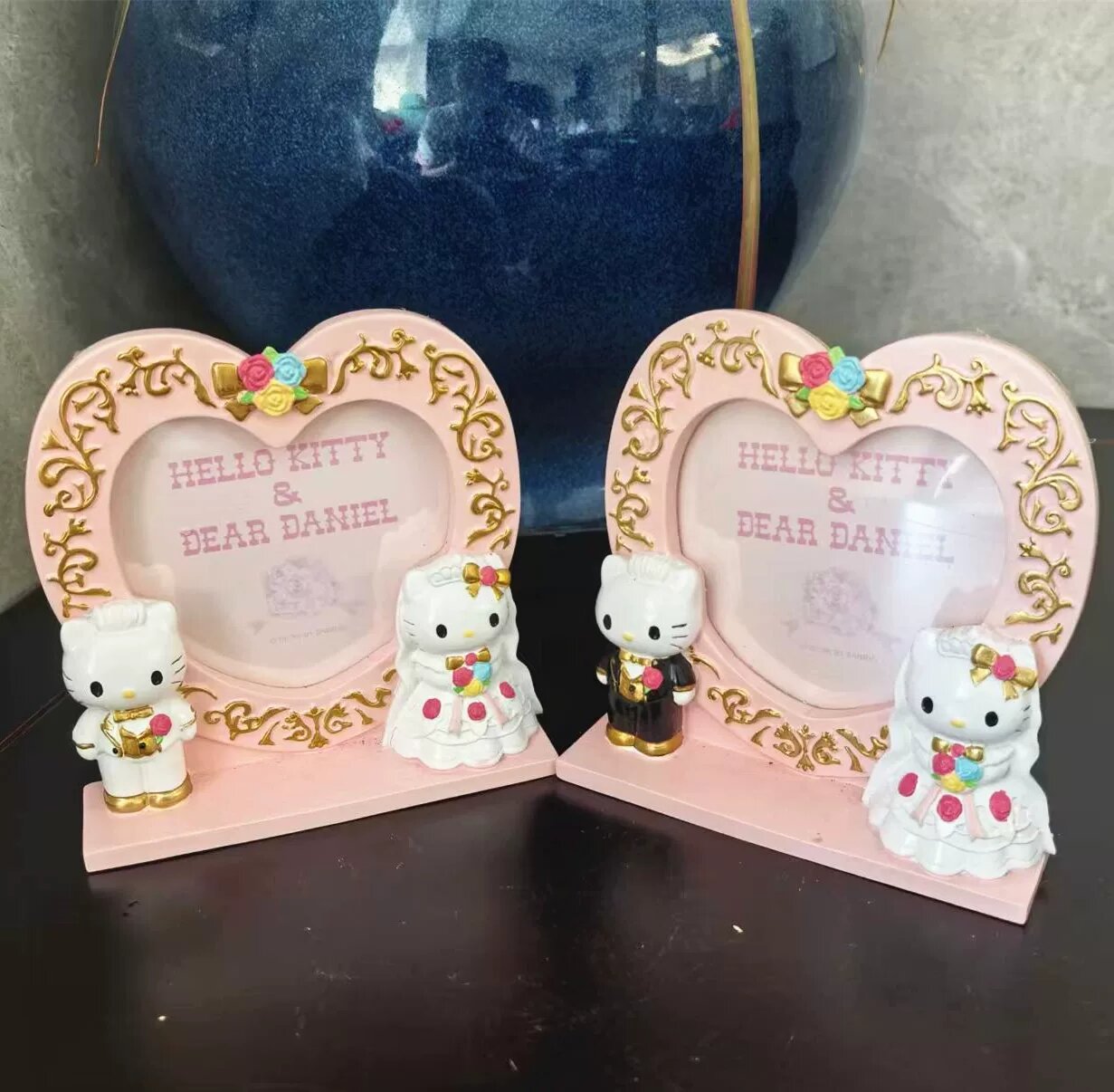 Набор из двух кадров Polaroid 3 дюйма в форме сердца с рисунком Hello Kitty, черный и белый цвета, резиновые подарки