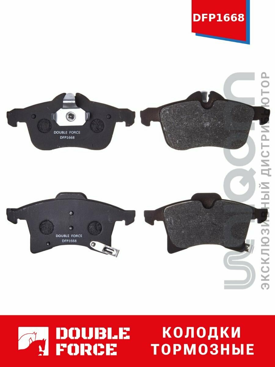 Колодки тормозные передние Opel ASTRA 1998 - 2015 / Opel CORSA 2007 - 2014 / Opel MERIVA 2003 - 2015 / Opel ZAFIRA 1999 - Double Force DFP1668