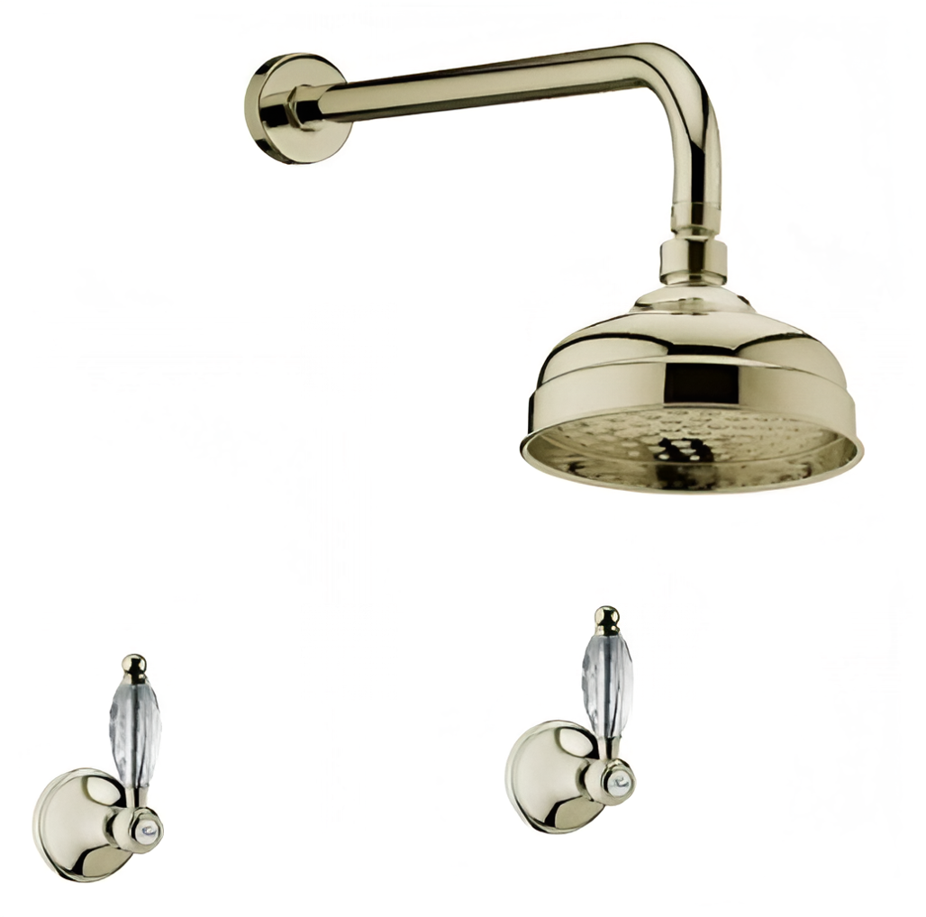 Смеситель для душа Alexandra AL760304065, бронза, встраиваемый, душевой зонт, ручки кристаллы Swarovski, Webert, Италия