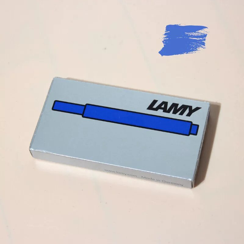 Картридж для ручки Lamy Синий 5 шт. Подходит для стандартных ручек Lamy, без углеродного заполнителя, не засоряется