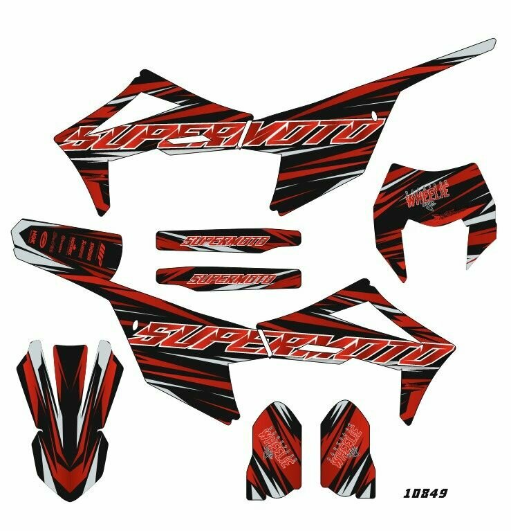 Наклейки на мотоцикл Regulmoto Spitfire, MOTOLAND jks, SPRMOTORS MINICROSS 125 #10849