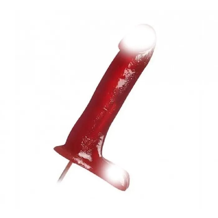 Леденец на палочке в виде пениса со вкусом клубники, апельсина Lenco Европеец 176 гр.