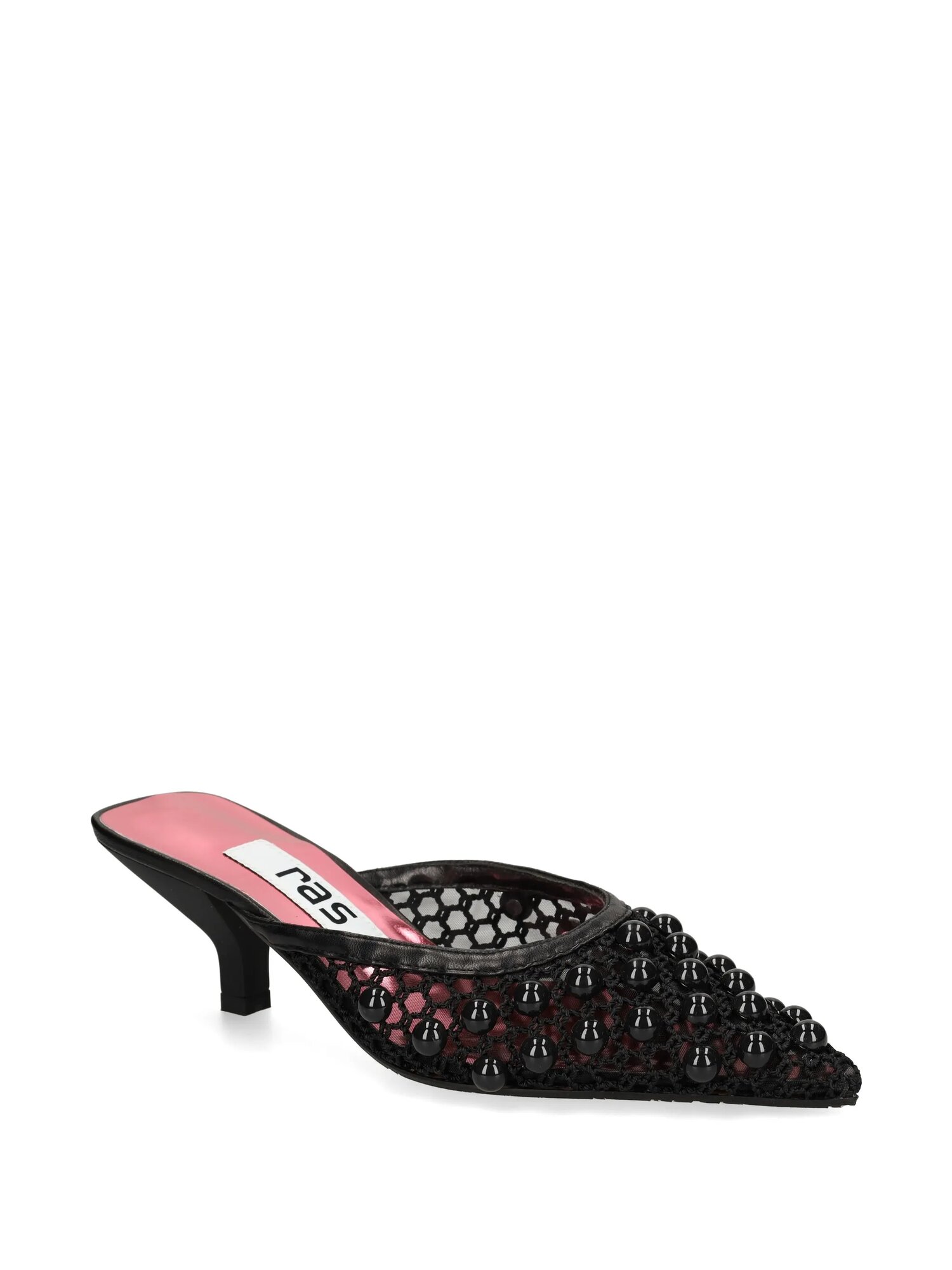 Мюли RAS Beaded mesh mules, размер 39, black/black — фото 1