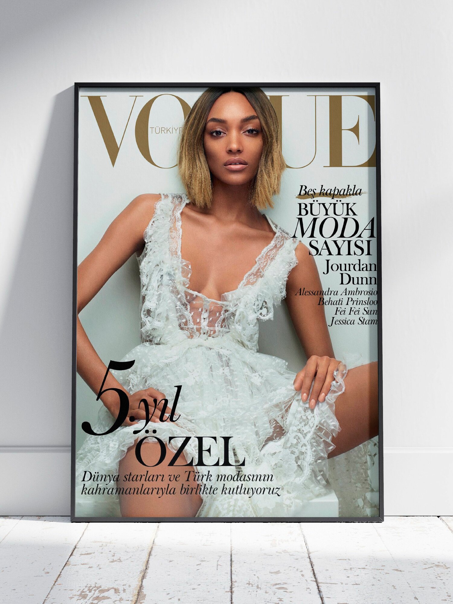 Плакат на стену для интерьера Джордан Данн (Jourdan Dunn 9) - Постер по модели и эстетике формата A4 (21x30 см)
