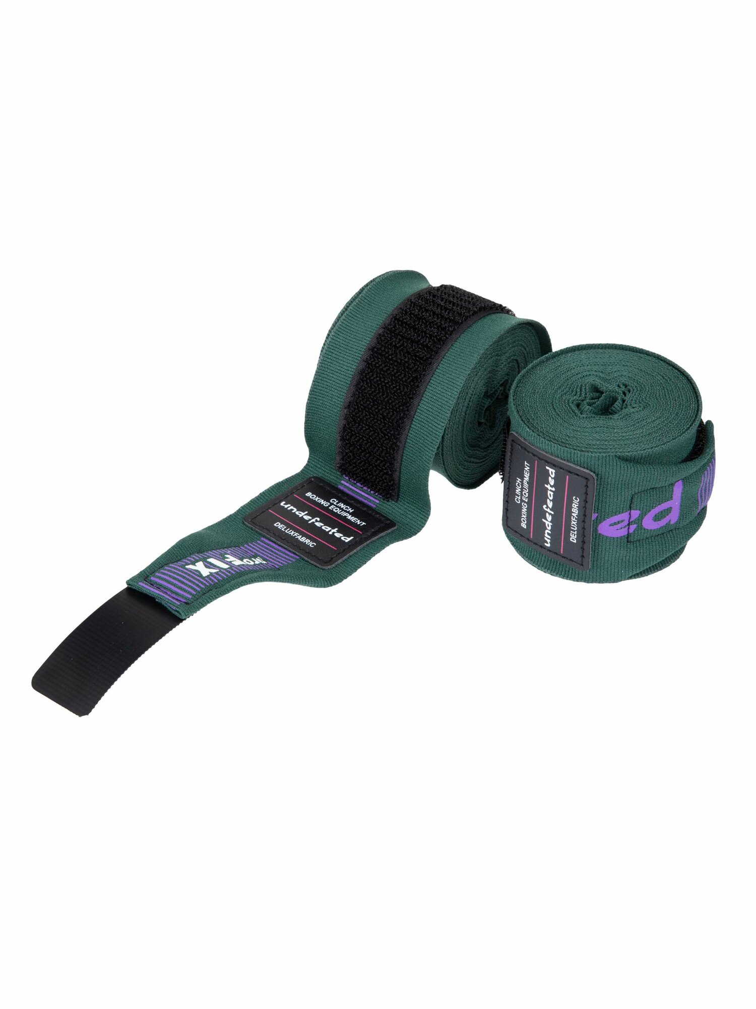 Бинты боксерские Clinch Boxing Hand Wrap Undefeated темно-зеленые (длина 3.5 м)