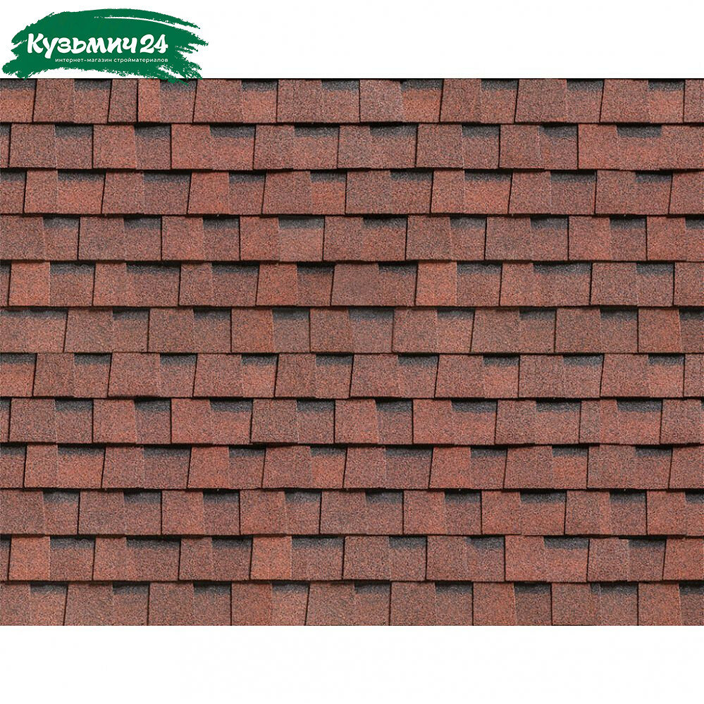 Черепица Технониколь Shinglas многослойная Ранчо Красный, 2 кв/уп