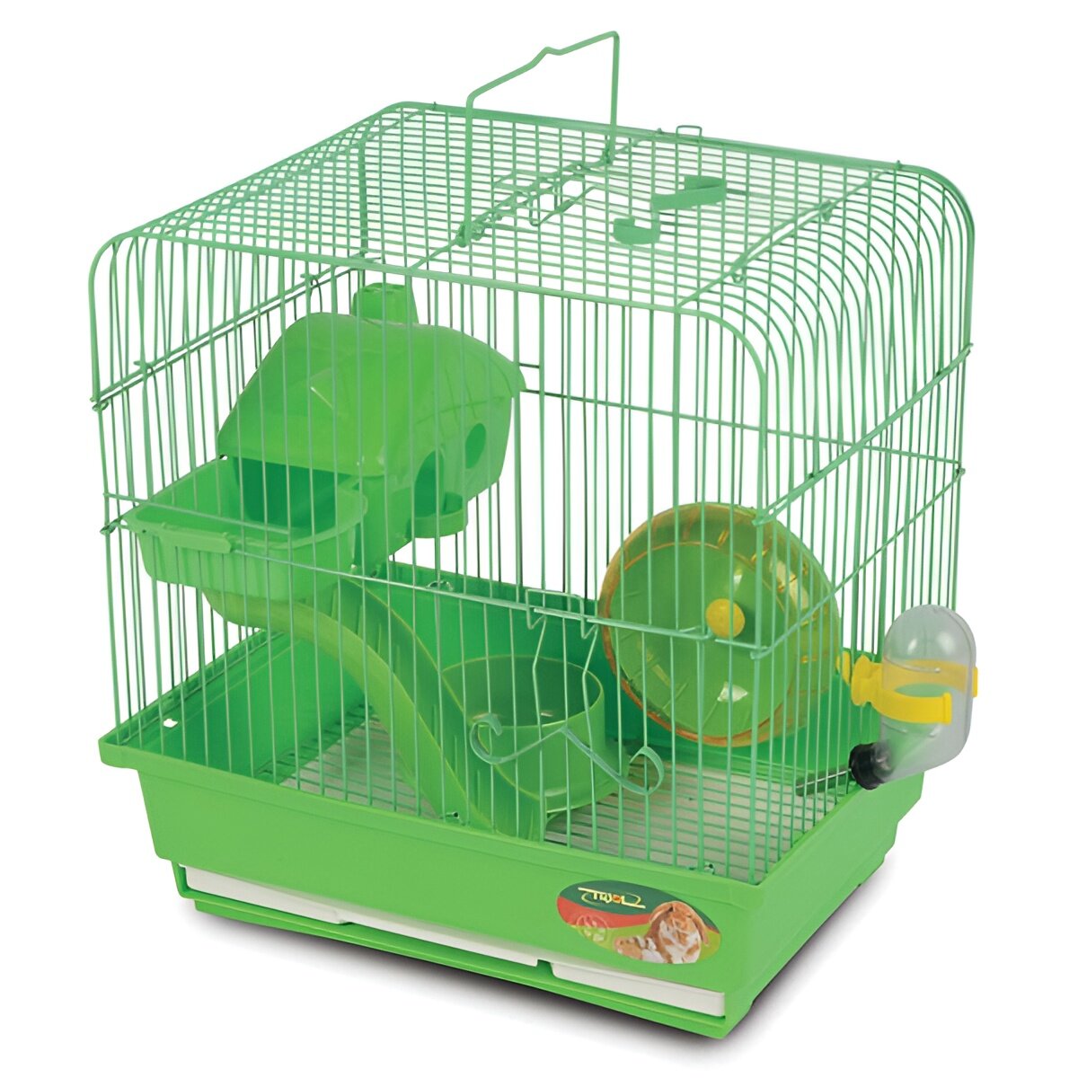 Клетка для грызунов Triol YD-118, 30x23x31 см, красный/синий/зеленый, металл, пластик