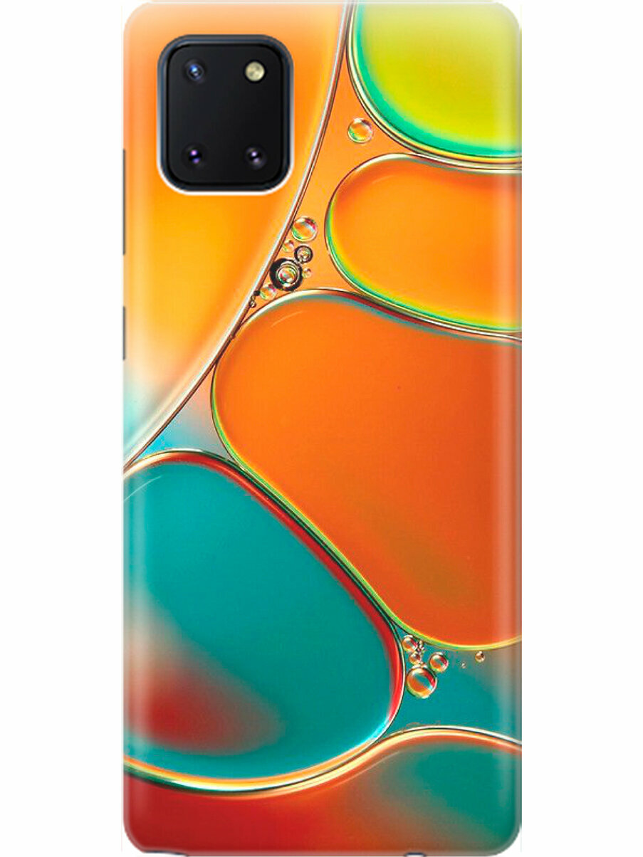 Ультратонкий силиконовый чехол-накладка для Samsung Galaxy Note 10 Lite с принтом "Разноцветные пузырьки"