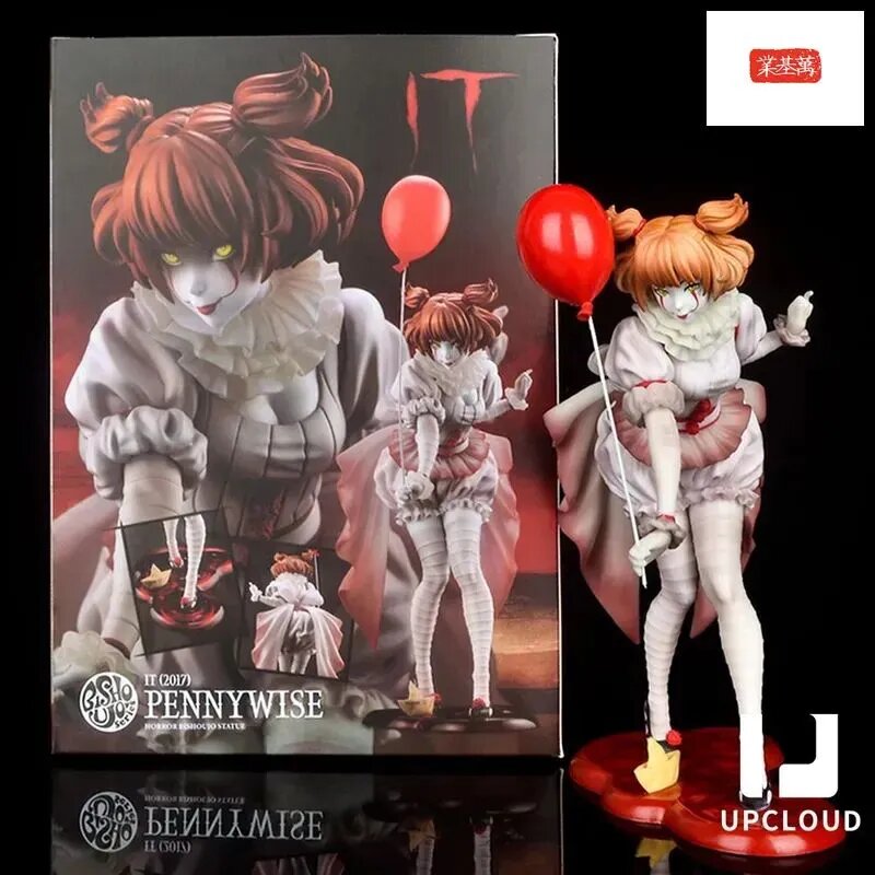 Фигурка Пеннивайз Pennywise IT (2017) Клоун-женщина ручной работы 19 см ПВХ