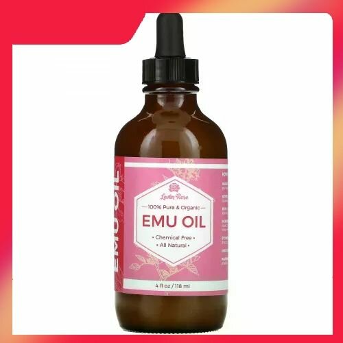 Leven Rose, На 100% чистое и органическое масло эму, 118 мл (4 жидких унции)
