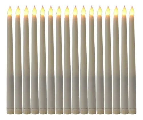 Led Свечи Без Пламени: 20 Шт ABS 28 Cm - Реалистичный Мерцающий Эффект Светодиодные Свечи - Электрические Свечи На Батарейках For Домашний Уют Свадебный Декор Праздничное Освещение