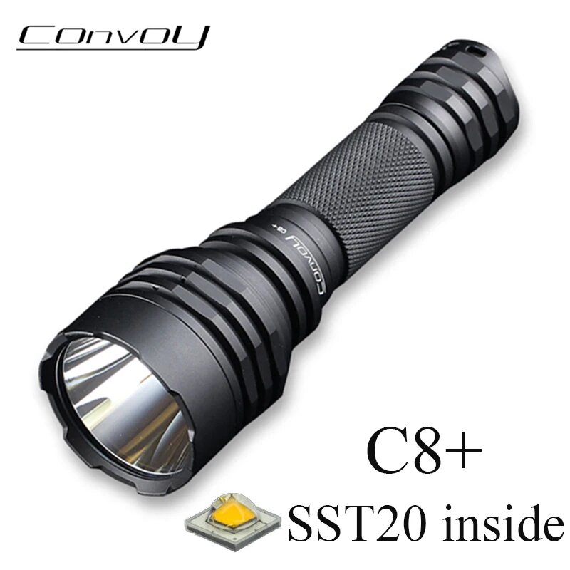Портативный тактический фонарик Convoy C8 Plus, Green, 4000K, No battery