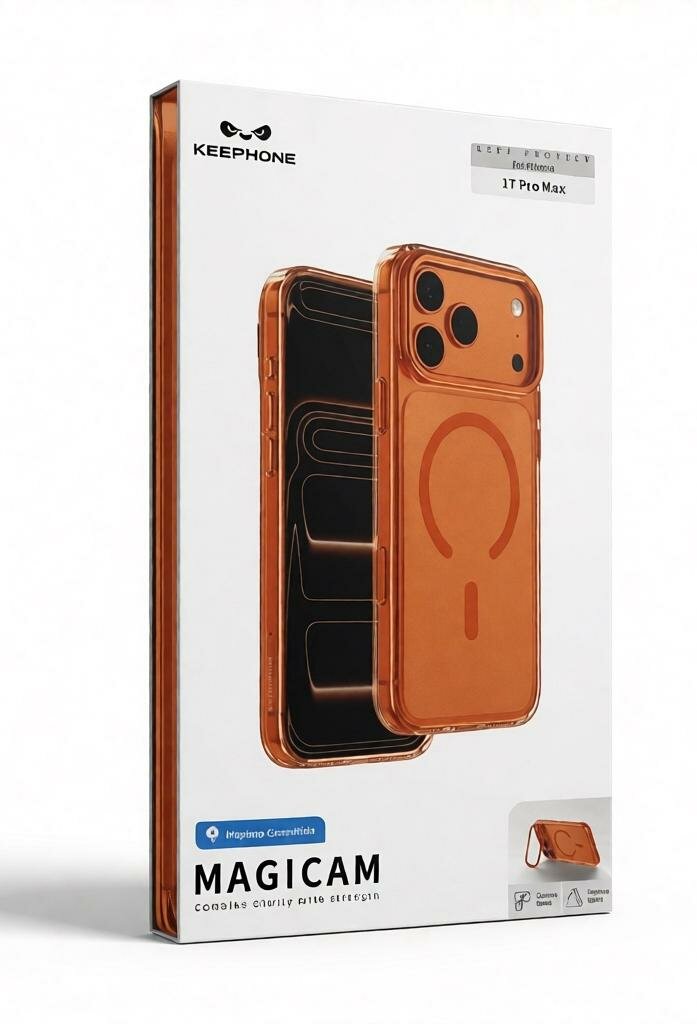 Чехол накладка 17 Pro Max KEEPHONE MAGICAM оранжевый