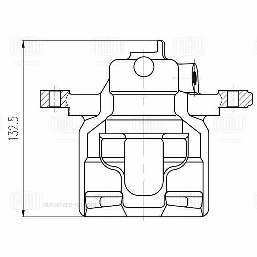 TRIALLI CF800451 Суппорт торм. для а/м Honda CR-V III (06-)/IV (12-) зад. лев. d=38мм (CF 800451)