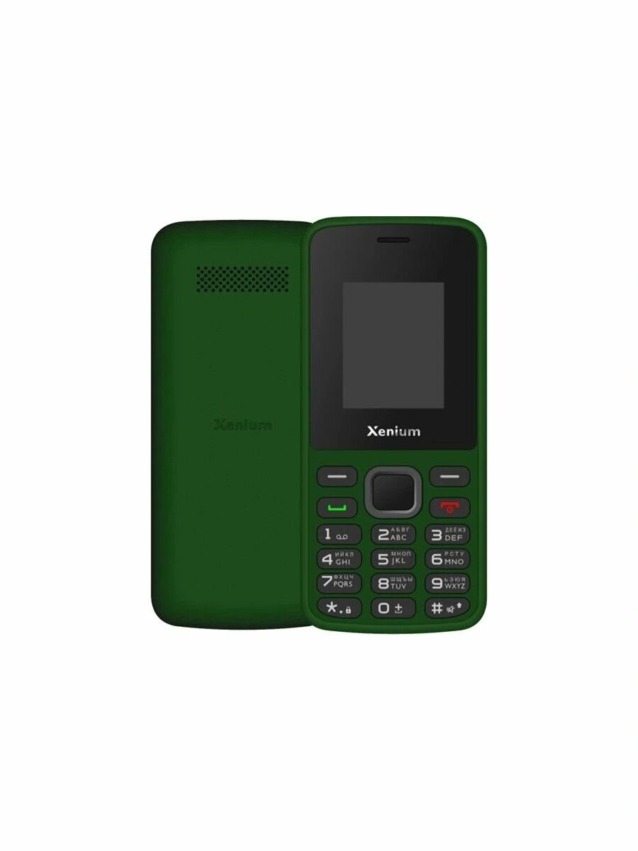 Мобильный телефон Xenium X175 зеленый, дисплей 1.77" 160x128, 2Sim, FM радио (CTX175GN/00)