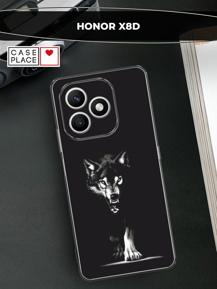 Чехол на Honor X8d / Хонор X8d с принтом Волк выходит из ночи