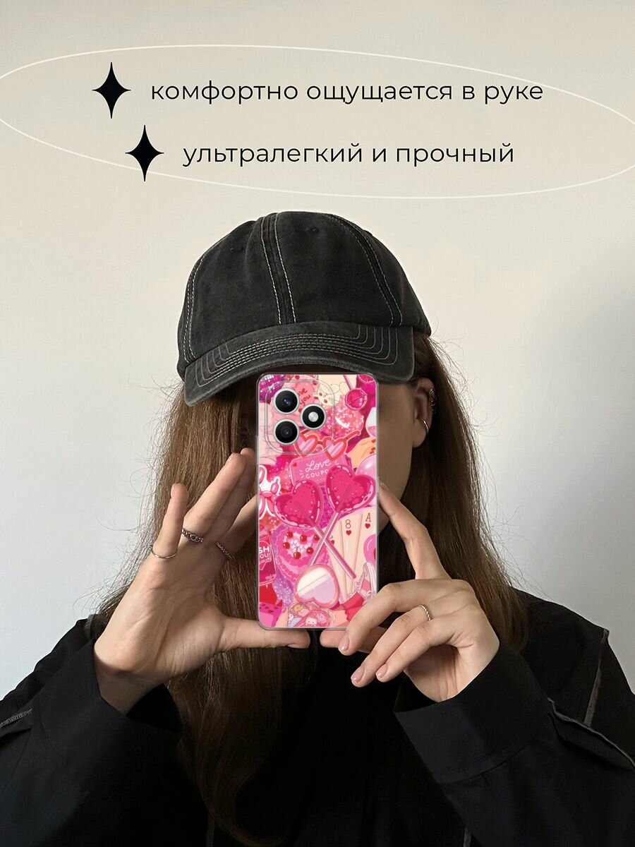 Силиконовый чехол на Honor X8d / Хонор X8d с принтом Love coupon — фото 1