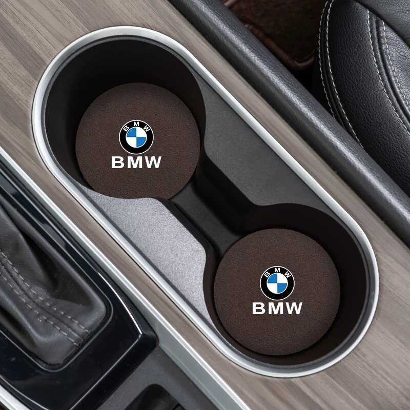 BMW Имитация меха автомобильный подстаканник для 1/3/5/6/7 серий, X1/X2/X3/X4/X5/X6/X7 - Мокка-коричневый пара