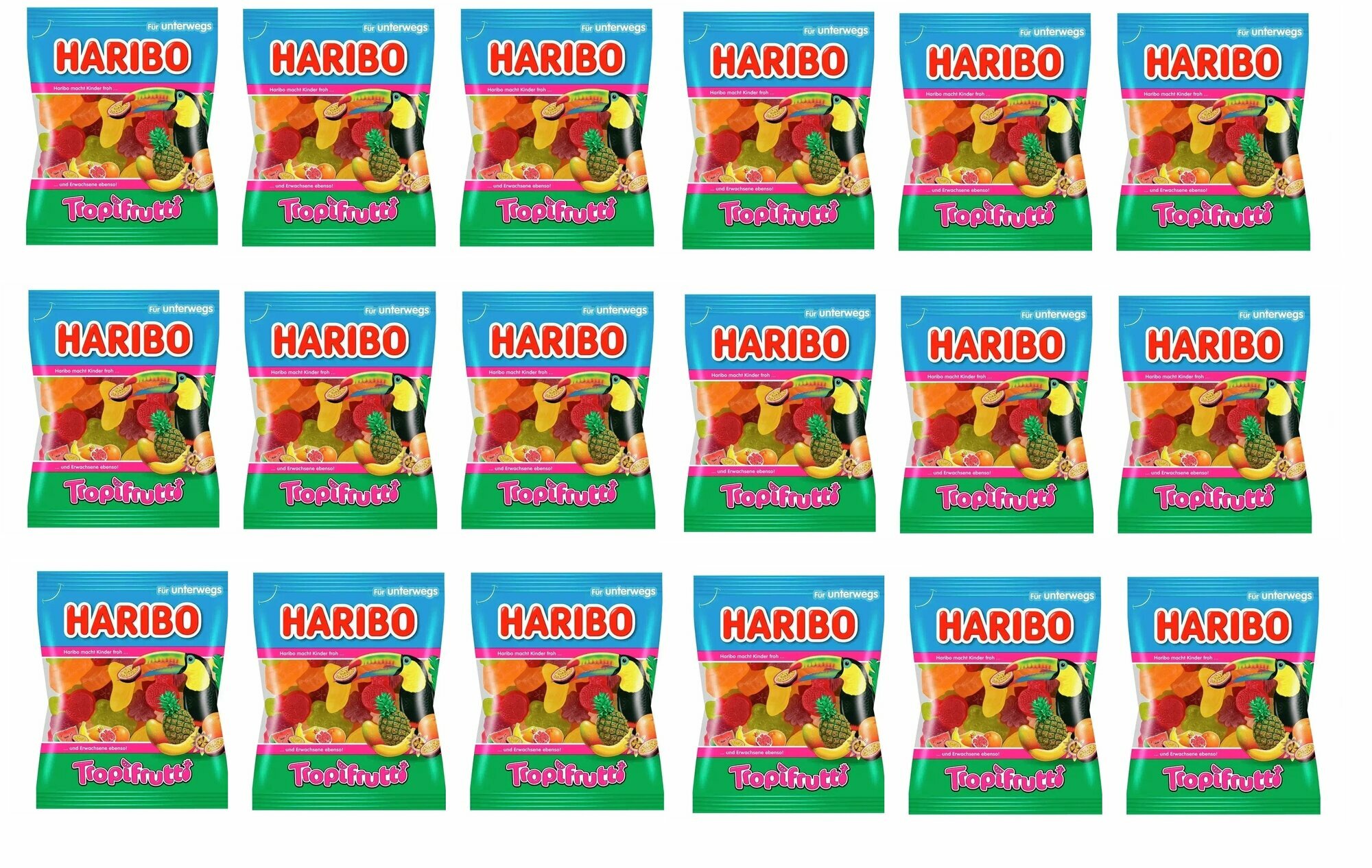 Жевательный мармелад Haribo Tropifrutti Тропические фрукты, 100г 18шт