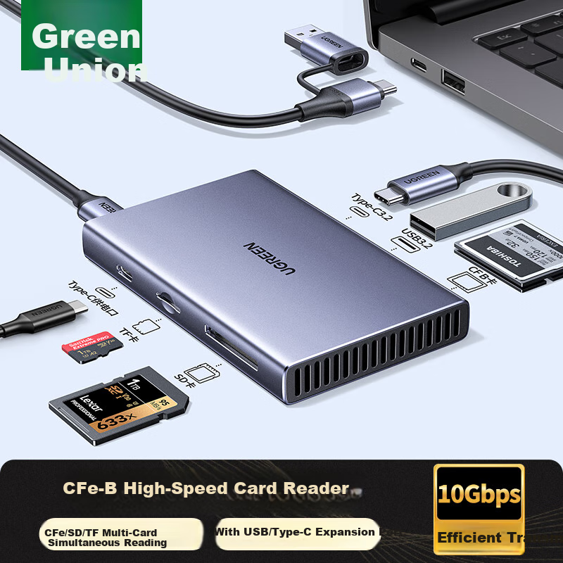 UGREEN USB 3.2 CFexpress Type B Многофункциональный карт-ридер для SD TF CF карт совместимый с камерами Sony Canon и