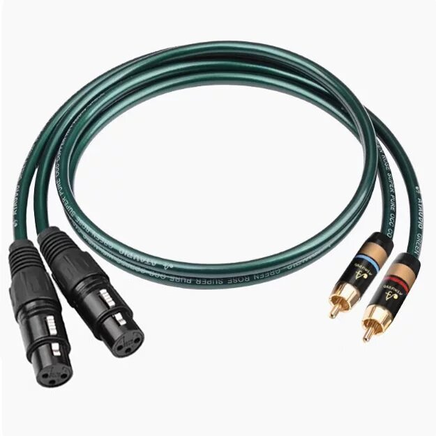 ATAUDIO Fever монокристаллическая медная головка лотоса к разъему XLR «папа» и «мама» HiFi RCA к сбалансированному