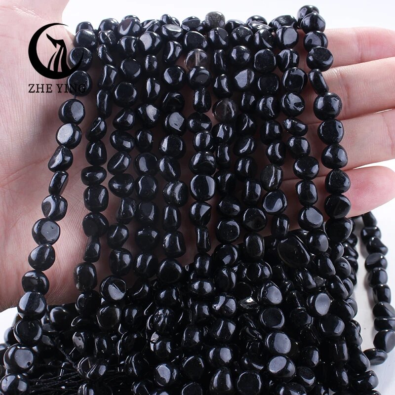 Бусины обсидиан черные 8-10 мм, Color: 117Obsidian